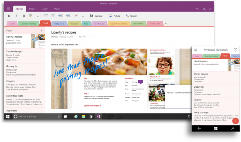 Microsoft stellt OneNote 2016 ein und bündelt Ressourcen in UWP-App ...