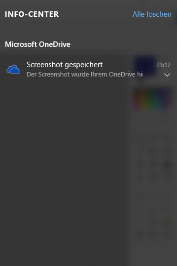 Windows 10: Screenshots direkt in OneDrive speichern