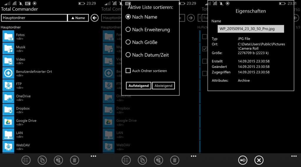Total Commander - der Klassiker jetzt als Windows Phone App!