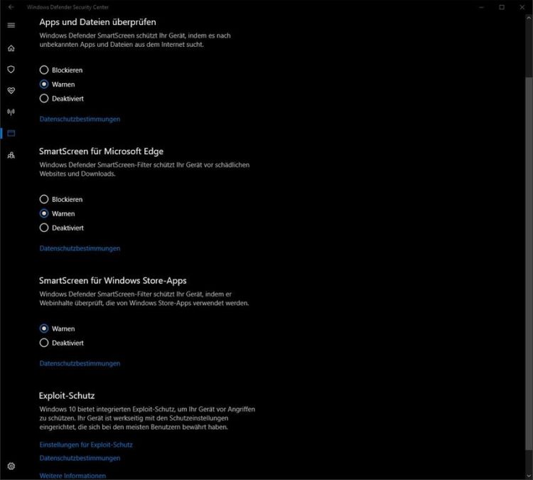 Windows Defender Security Center - Die Funktionen im Überblick ...