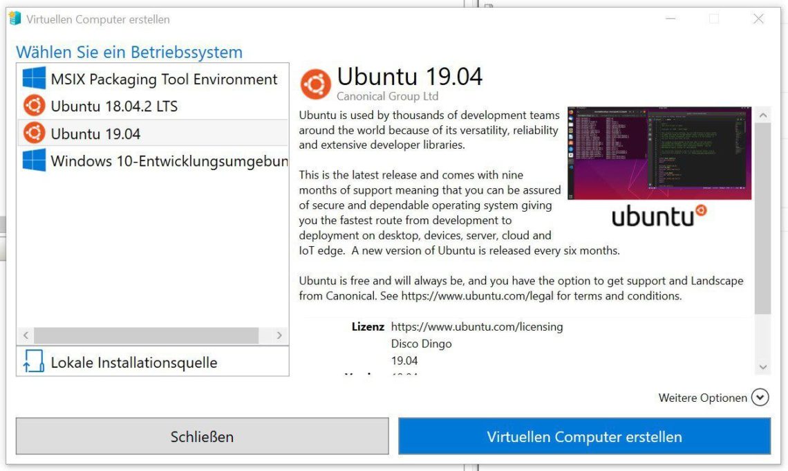 Windows 10 Hyper-V: Ubuntu wird jetzt zur Schnellinstallation vorgeschlagen - WindowsUnited