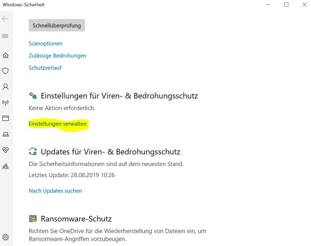 [Anleitung] Windows 10: Ausnahmen für Windows Defender festlegen ...