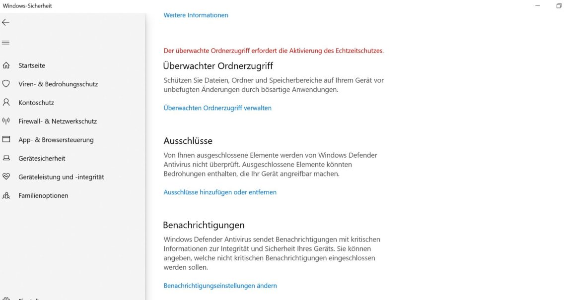 [Anleitung] Windows 10: Ausnahmen für Windows Defender festlegen ...