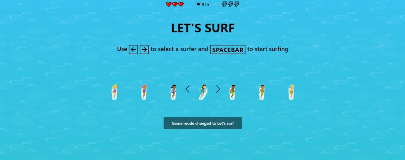 Microsoft Edge bekommt das Offline-Browser-Spiel "Surf" spendiert ...
