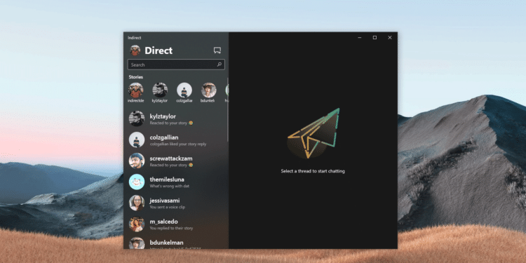 Indirect: Windows 10 UWP App für Instagram Direktnachrichten ...